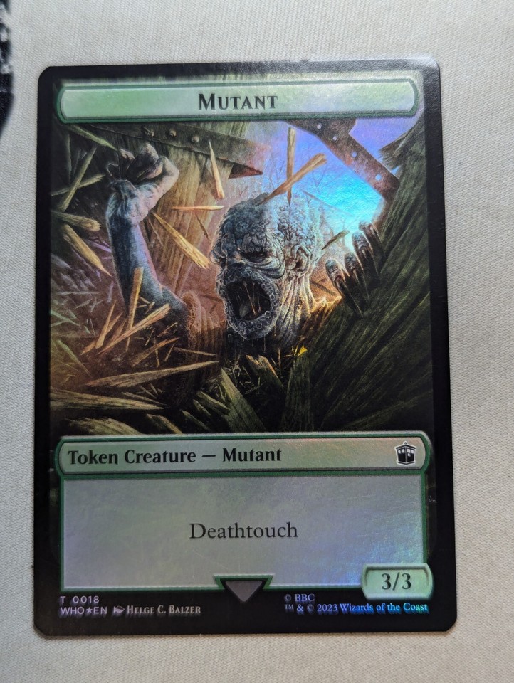 Token - Alien Rhino & Mutant - MTG - WHO - 0003 & 0018 - FOIL | eBay