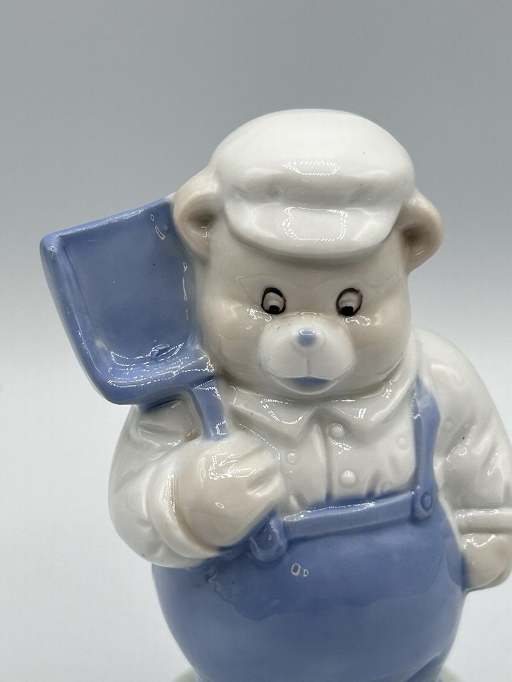 Jamestown China Chummy Bears Collection 5” Bear W/ Shovel Figure | eBay