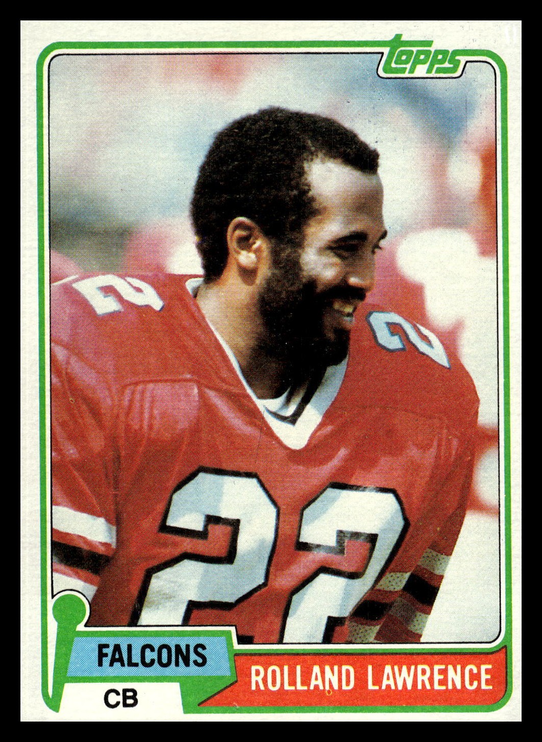 1981 Topps #497 Rolland Lawrence Atlanta Falcons Football Card EX | eBay