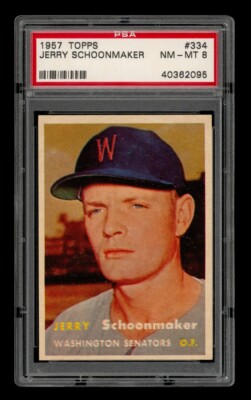 1957 Topps Set-Break #334 Jerry Schoonmaker PSA 8 NM-MT | eBay