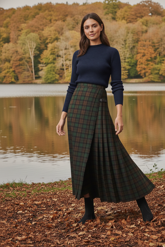 Traditional Scottish Ladies Tartan Maxie Skirt Full Length Kilt In 50 ...