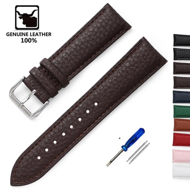 SAMCO Genuine Leather Watch Band 12/14/16/18/19/20/21/22/24 mm Watch ...