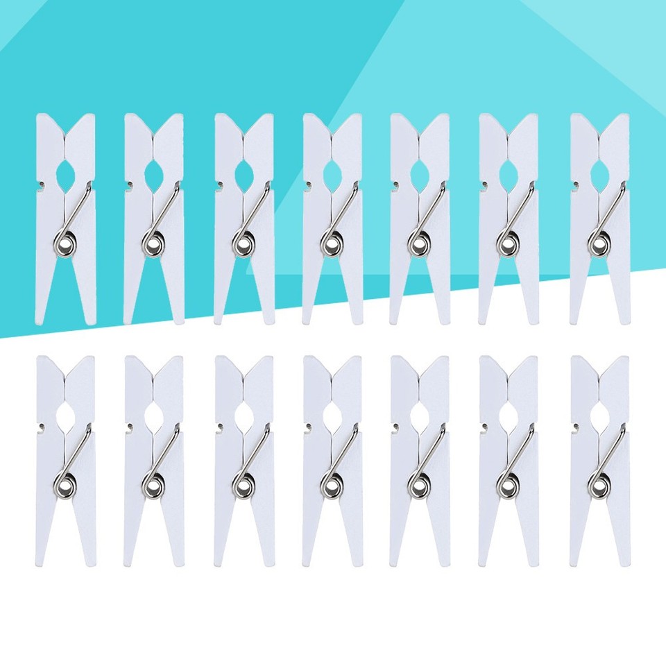 200pcs Mini Wooden Photo Clips Mini Clothes Clip Multi-function Paper ...