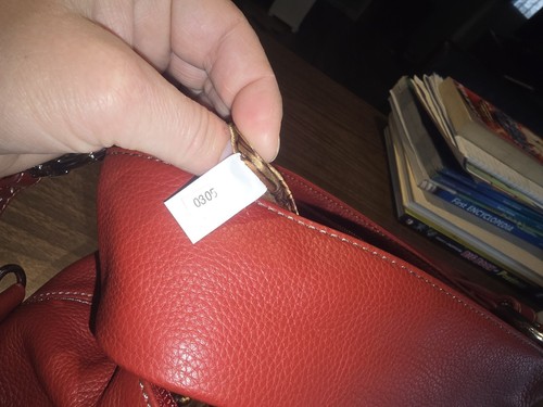 Tignanello Red Leather Crossbody Bag Built in Organizer Wallet Purse ...