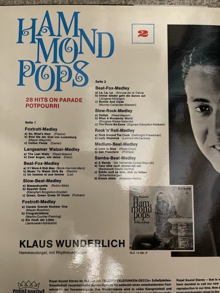 KLAUS WUNDERLICH - HAMMOND POPS 2 12" VINL LP RECORD Stereo | eBay UK