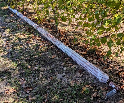 🚏22' ANTIQUE CAST IRON FLUTED LAMP POST, UNIQUE BASE WITH OPEN/CLOSE ...