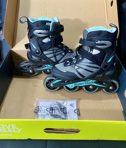 Nib Rollerblade Zetrablade W Womens Inline Skates, Size 8 - Black/Light ...