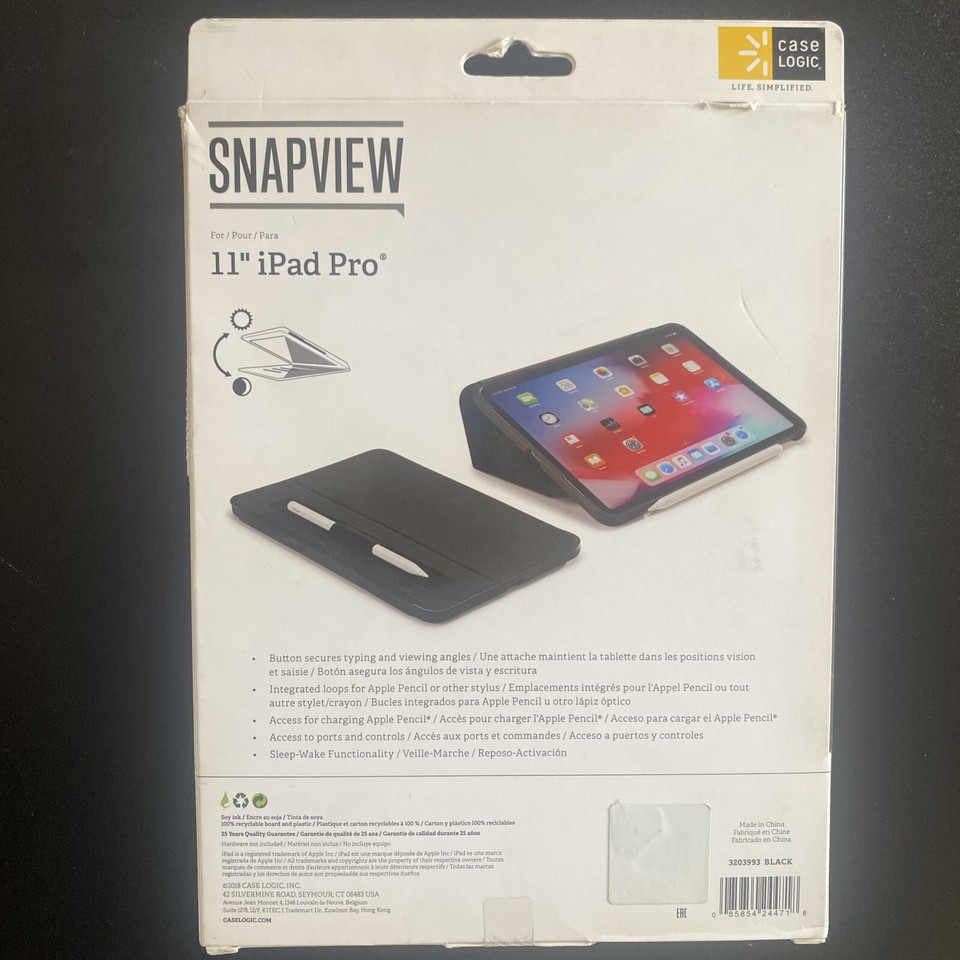 11” iPad Pro Case Logic -Snapview- Case With Pencil Holder | eBay