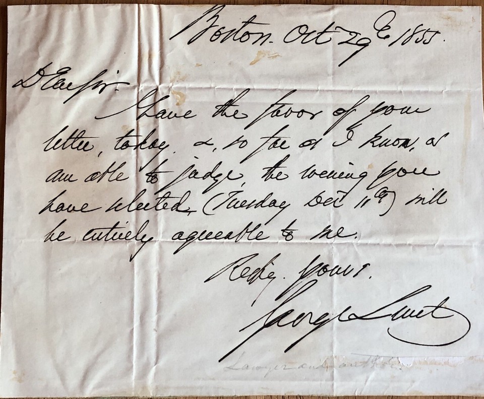 Massachusetts Author and Politician George Lunt Autograph Letter | eBay