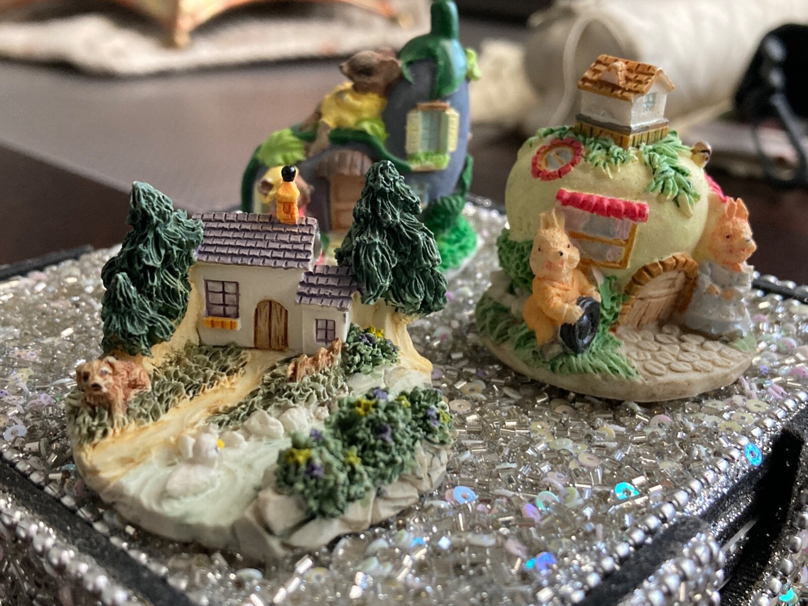 Collectible Vintage Decorative Resin Miniature Cottages, Set 3 PCS | eBay