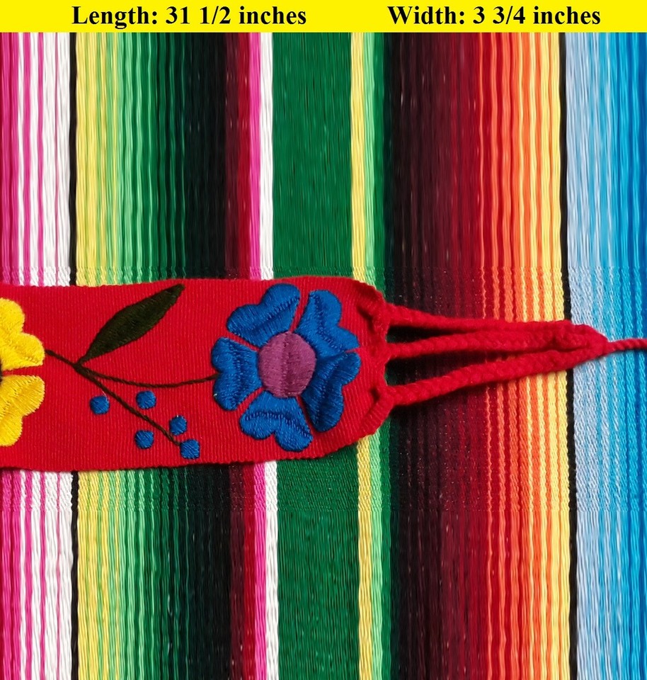 Handmade Mexican Embroidered Sash from Chiapas Zinacantan | eBay