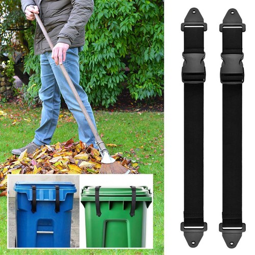 Trash Bin Strap with Lock Buckle Adjustment Universal Trash Bin Cord ...