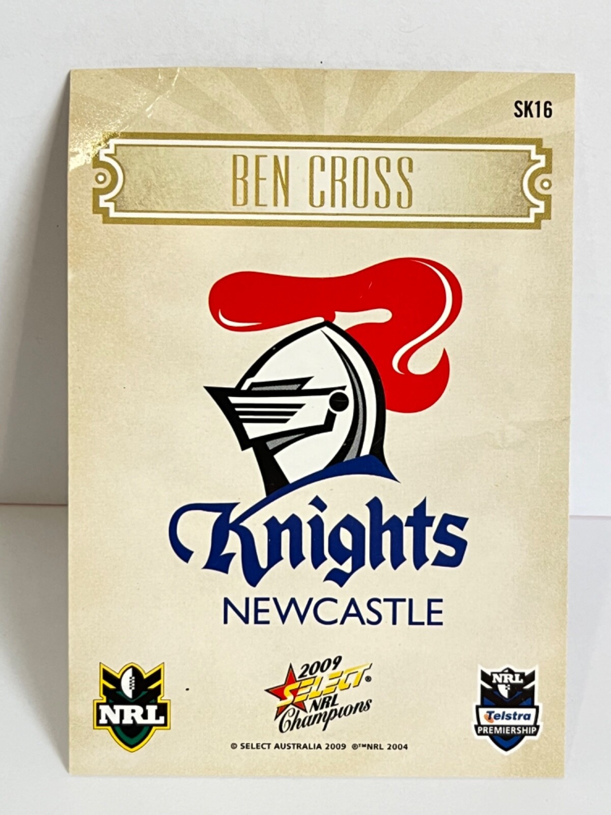 2009 NRL Champions SELECT.. Collectable Card..New Castle Knights..BEN ...