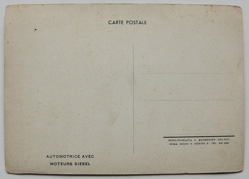 Automotrice avec Moteurs Diesel - ältere Postkarte Italien | eBay