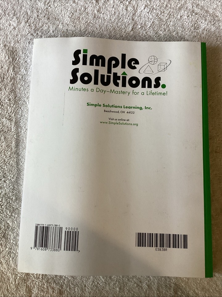 Standards Based English 3 Simple Solutions Workbook E2B | eBay