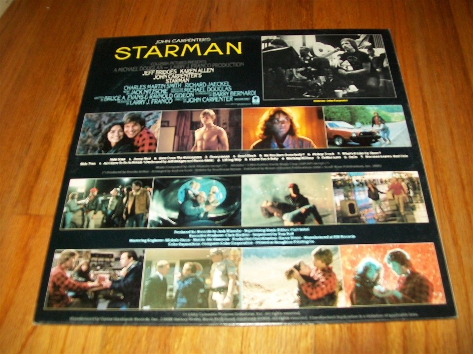 STARMAN LP - ORIGINAL MOTION PICTURE SOUNDTRACK - JACK NITZSCHE ...