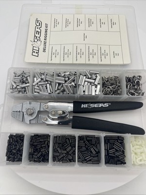HI-SEAS Deluxe Fishing Rigging Kit - Includes Hand Crimper, Thimble ...