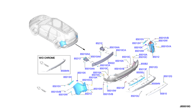 Genuine Nissan OE Fascia-Rr Bumper Lwr 850B0-6RC0B for sale online | eBay