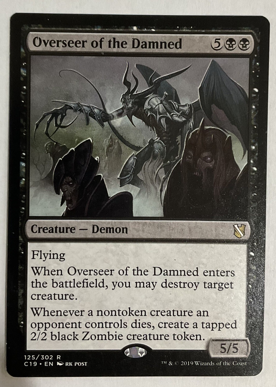 MTG Overseer of the Damned Commander 2019 125/302 Regular Rare | eBay