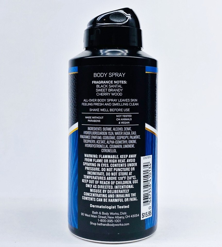 5 Bath & Body Works MANHATTAN NIGHTCAP FOR MEN Body Spray Mist Perfume ...