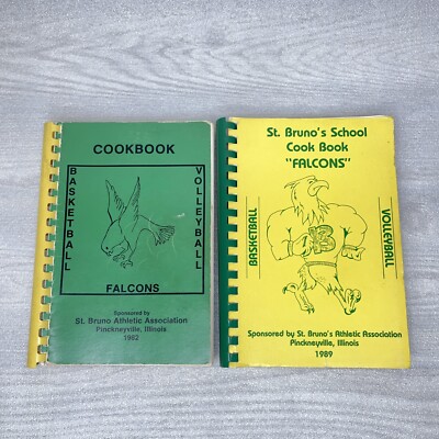 2x St Bruno's School Cook Books Falcons Athletics Pinckneyville IL 1982 ...