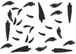 LEGO Horn Spike Claw Barb x30 black large small for minifigures animals ...