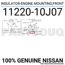 11220-09g10 Nissan Insulator-engine Mounting Front 1122009G10 Genuine ...