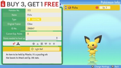 Shiny Pichu Pokemon Brilliant Diamond Shining Pearl 6IV BDSP | eBay