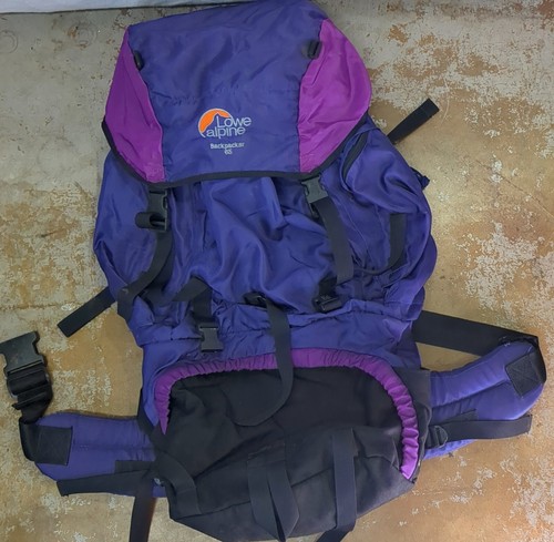 Lowe Alpine Backpacker 65 Purple/Blue Expedition Backpack Internal ...