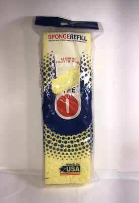 Sponge Mop REFILL TYPE i yellow cellulose squeeze Head butterfly pad 9. ...