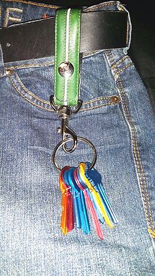 NEW Authentic GOLF BELT Original unisex key ring KEY FOB zipper pull ...