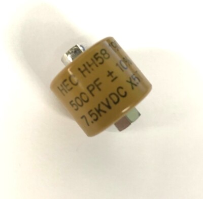 500pF 7500V Ceramic Transmitting Doorknob Capacitor 7.5KV DC 7,500 ...