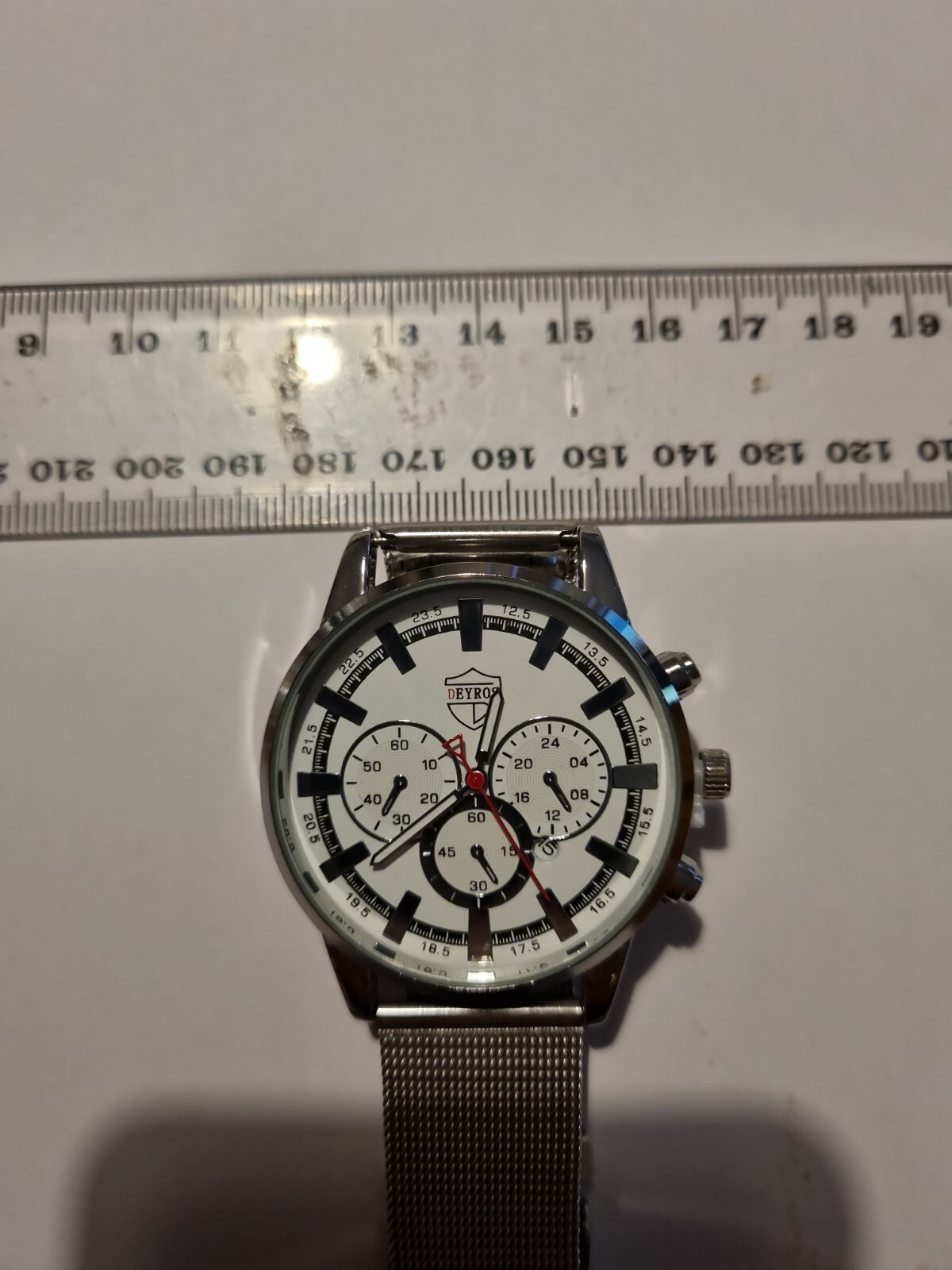 Deyros Mans Watch Stainless Mesh Quartz Wrist Luminous 008 | eBay UK