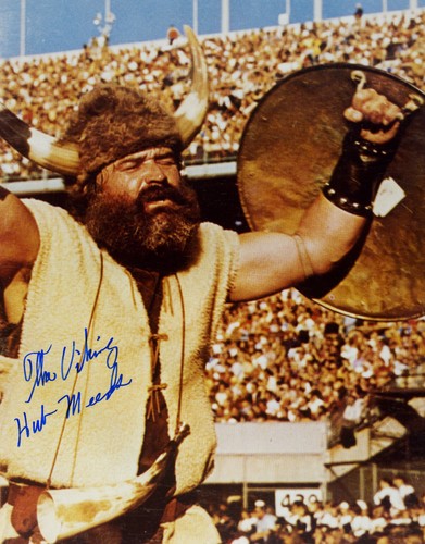 Hub Meeds, Minnesota Vikings Original Mascot Color 8x10 #2 with COA ...