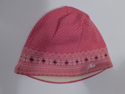 MERKLEY HEADGEAR Pink Fleece Lined Wool Beanie Hat Sz OS | eBay