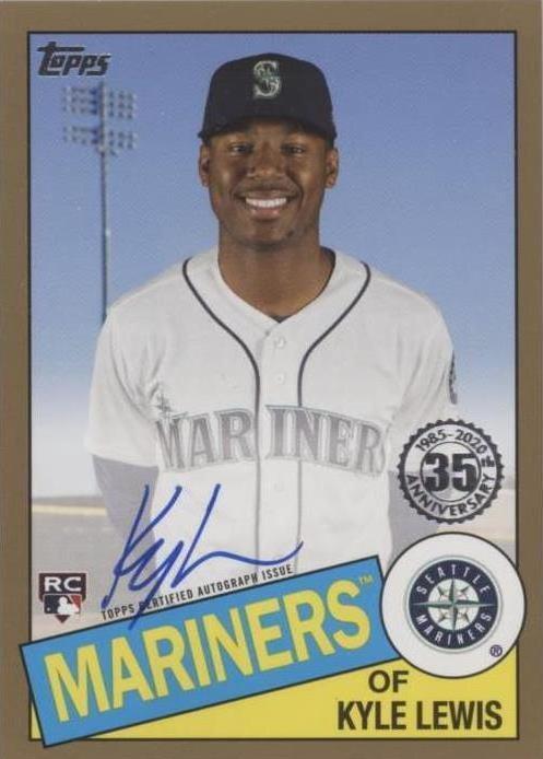 2020 Topps - 1985 Topps Baseball Autographs Kyle Lewis #85A-KL Gold /50 ...