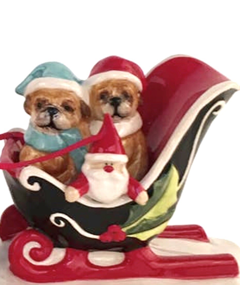 Blue Sky Clayworks CHRISTMAS PUG Sled. RARE. NEW -Auth Retailer 11” | eBay