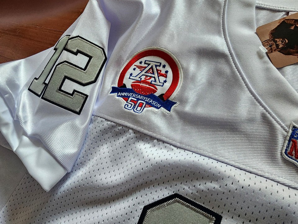 NEW! RARE! Oakland Raiders #12 C Ken Stabler Stitched Dual Patch Jersey ...
