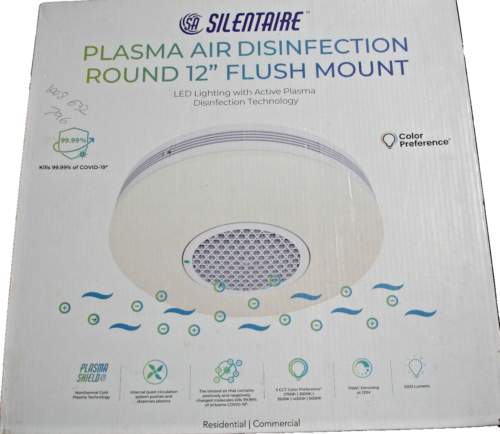 Silentaire Plasma Air Disinfection 12" Universal Ceiling Mount System ...