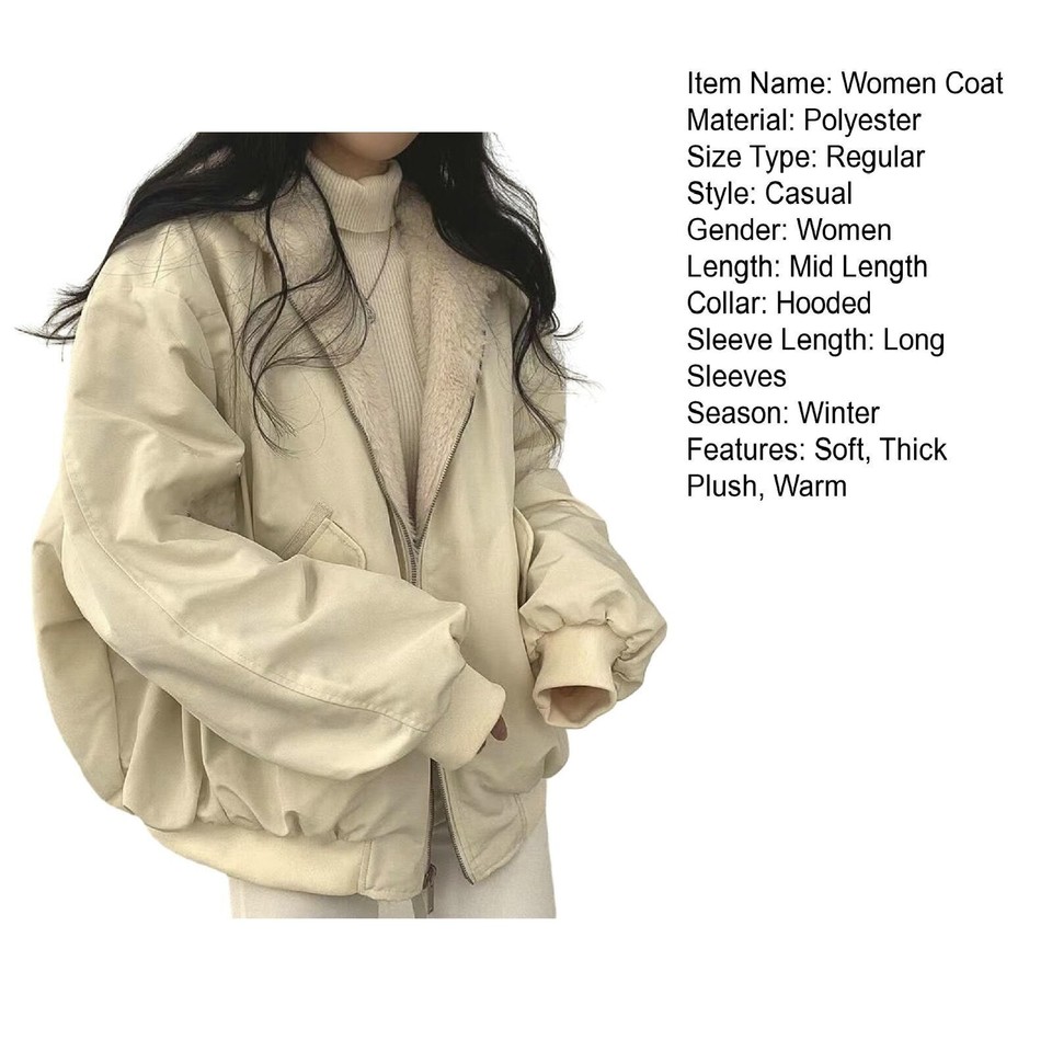 Lady Coat Women Coat Coat Windproof Jacket with Elastic Cuffs Zipper ...