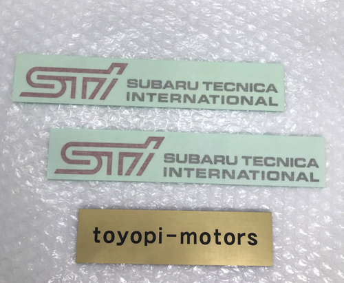 SUBARU STI Sticker 2 Sheets STSG14100310 Cherry Red 1.2x8.2 in WRX ...