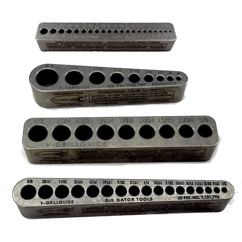 BGT V-4 Pack V-Drill Guide SAE + Number Hole Sizes 4Pc Kit | eBay