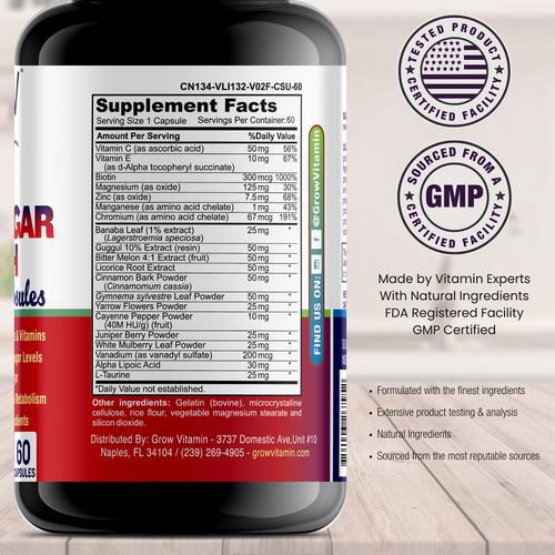 Glucocil Blood Sugar Health Optimizer, healthy blood sugar support, 60 ...