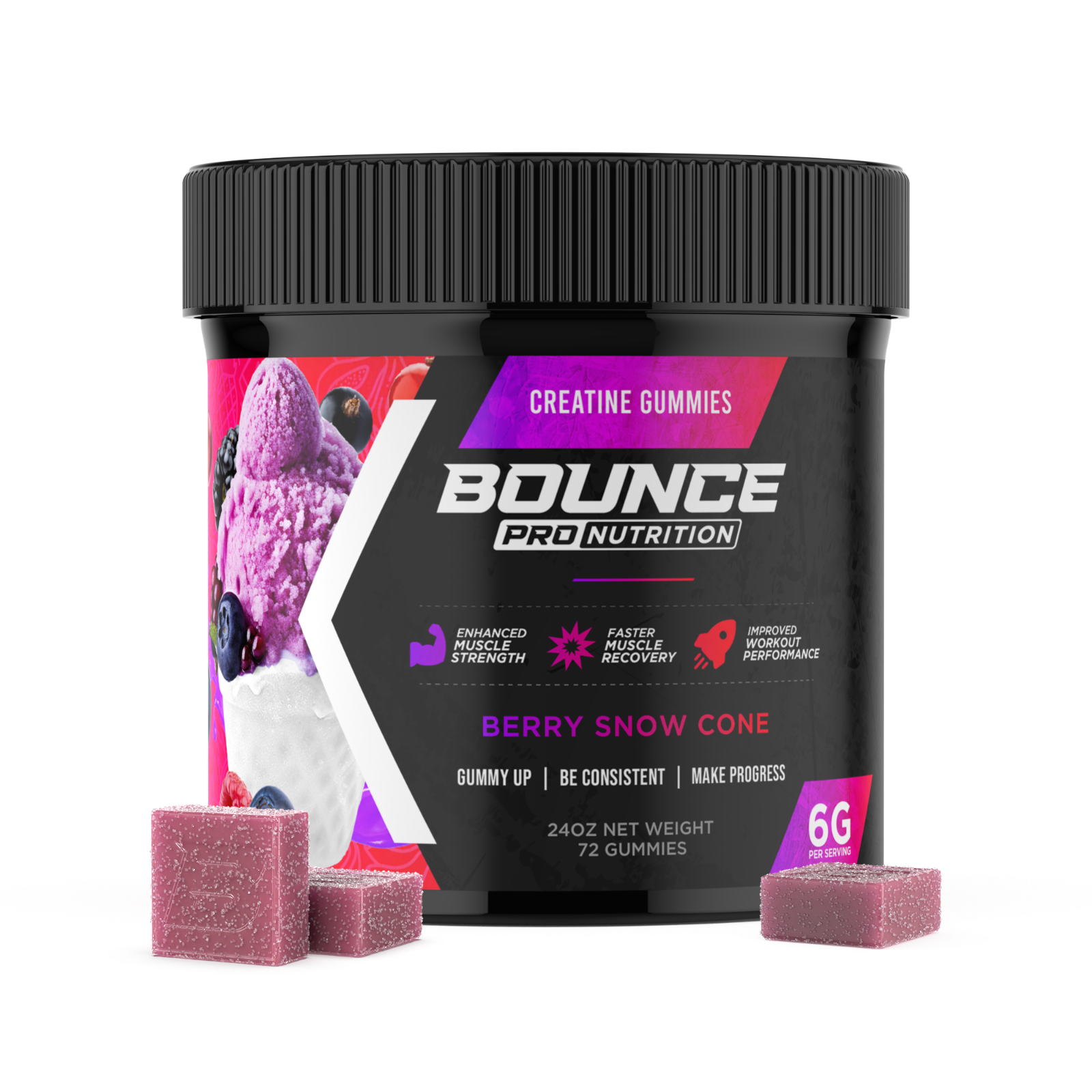 Creatine Gummies - Berry Snow Cone | eBay