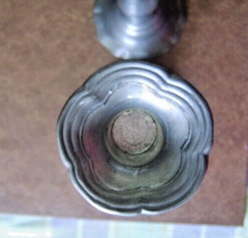 QUALTY 12" Casted Pewter Candlesticks QUEEN ANNE by Colonial Casting ...