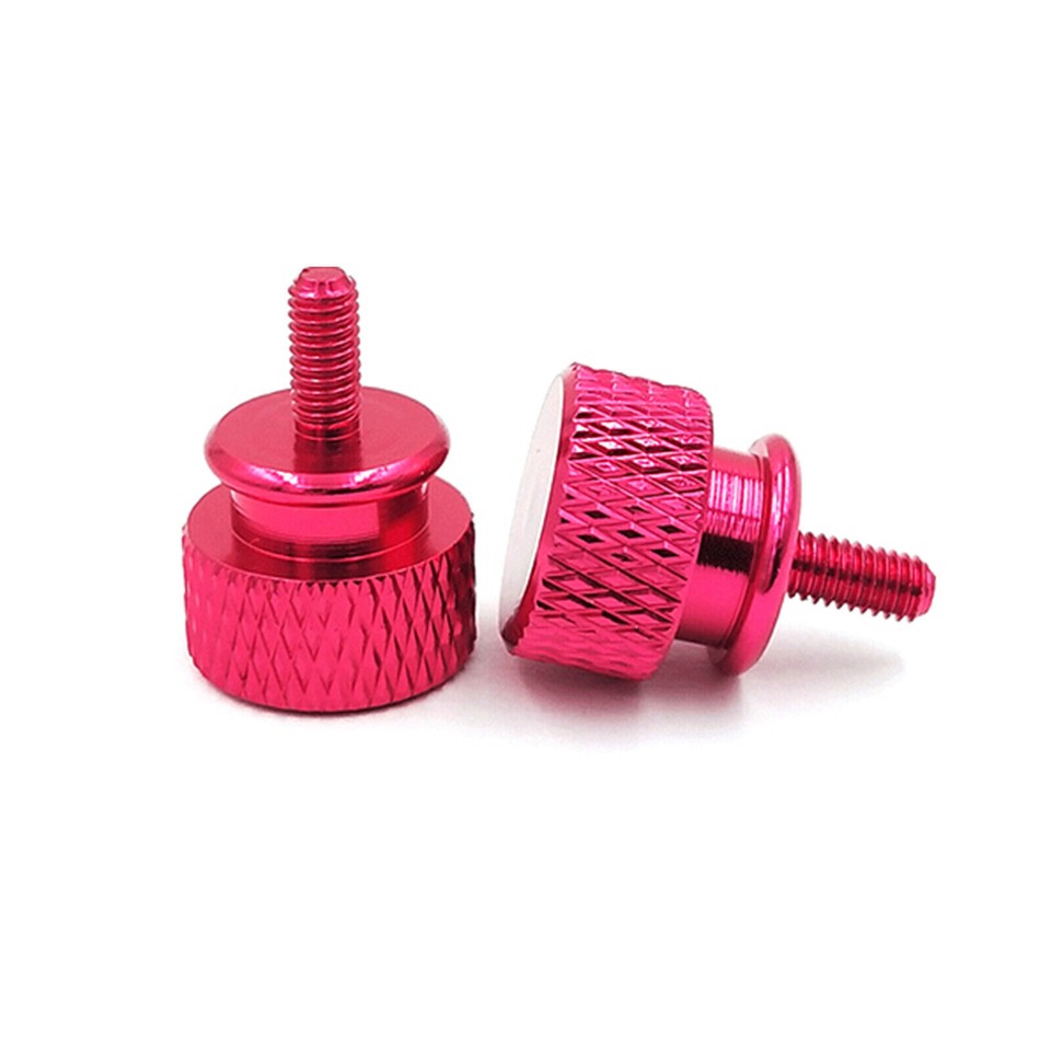 10PCS M4 Aluminum Knurled Thumb Screw Hand Grip Knob Bolts Anodized US ...