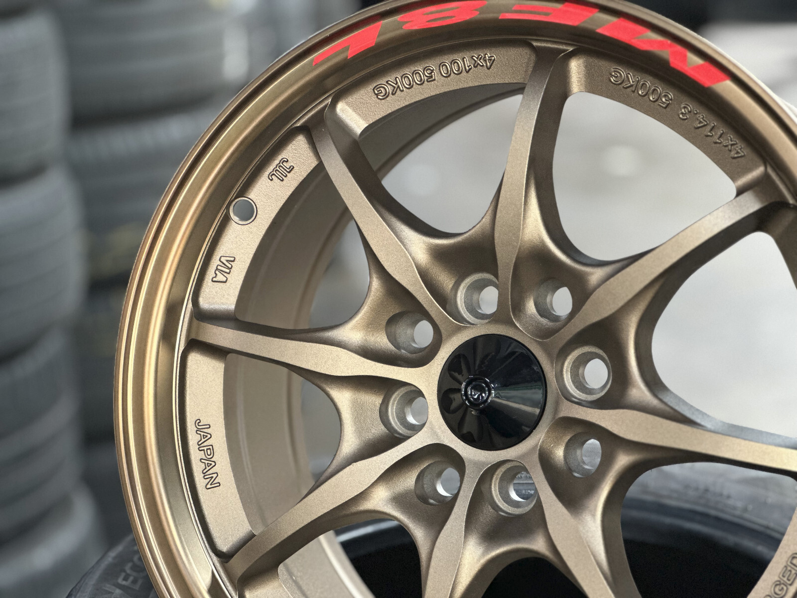 New 15 inch 4x100, 4 pcs Mugen MF8 Design BRONZE Rim PCD Honda Fit Jazz ...