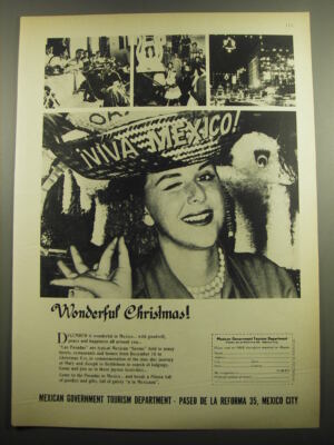 1960 Mexican Government Tourism Department Ad - Wonderful Christmas! | eBay