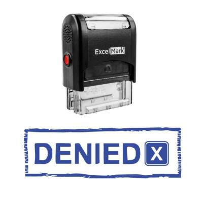 X DENIED Stamp - Self-Inking / Blue | eBay