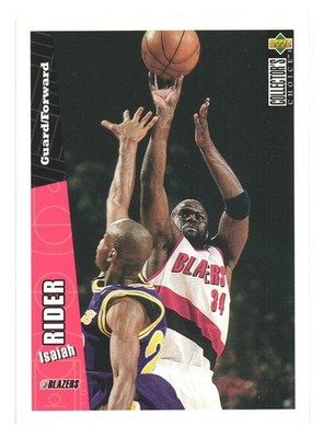 1996-97 UD Collector's Choice NBA Basketball Trail Blazers Isaiah Rider ...
